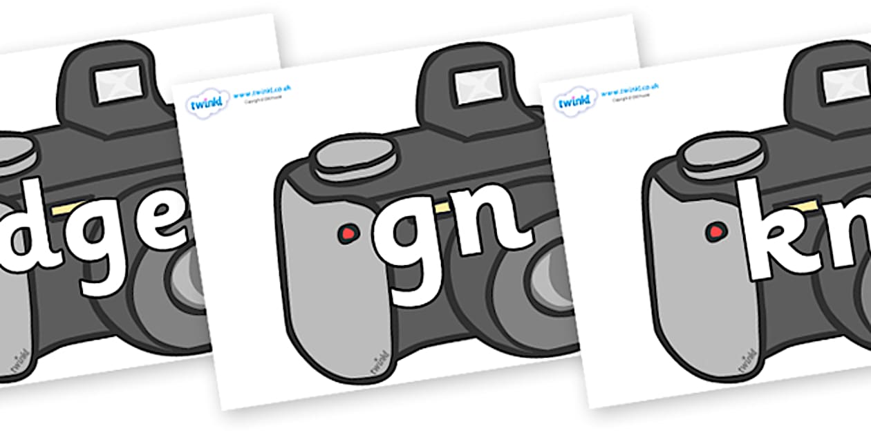 Precursive Silent Letters on Cameras (teacher made) - Twinkl