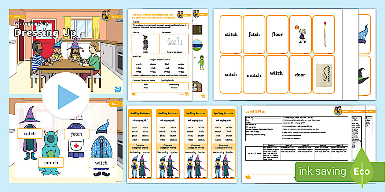 ‘tch’ saying /ch/ Lesson Plan - Level / Phase 5 Week 25 Lesson 1 Twinkl
