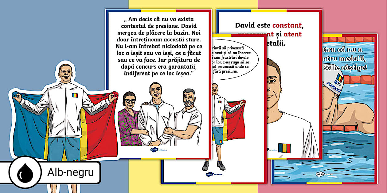 Familia lui David Popovici – Planșă motivațională părinți