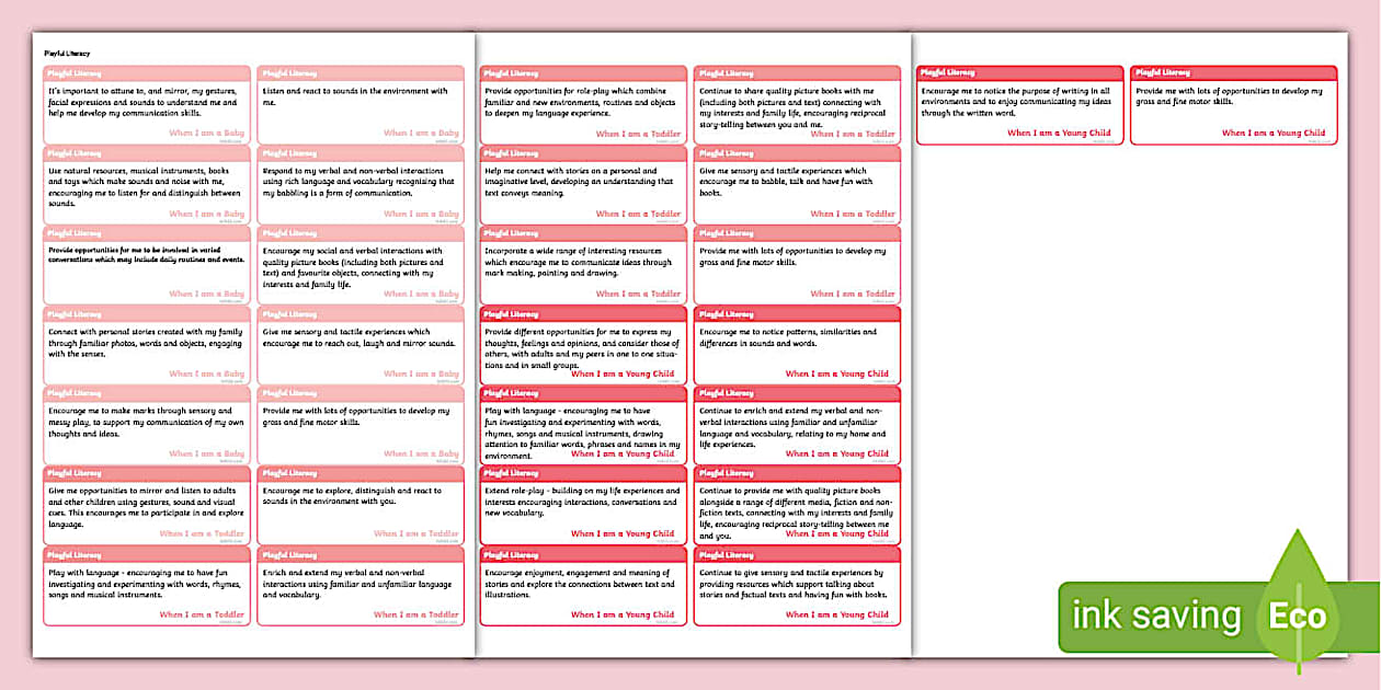 Realising the Ambition Key Themes Stickers- Playful Literacy