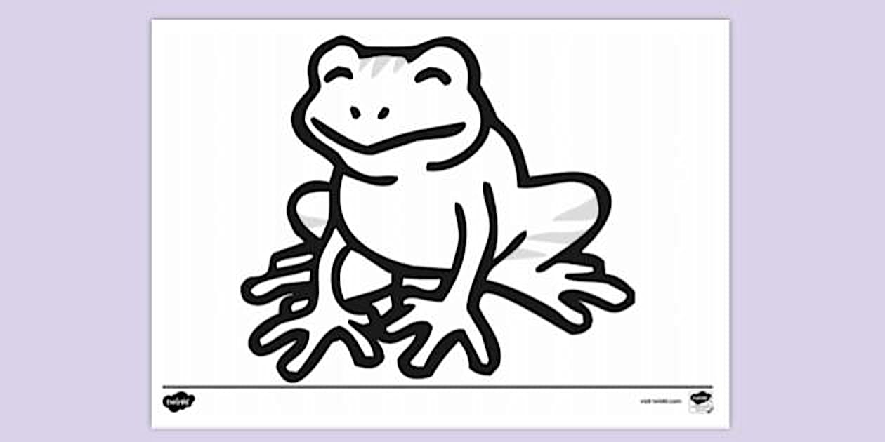 Printable Frog Colouring Page | Colouring Sheets - Twinkl