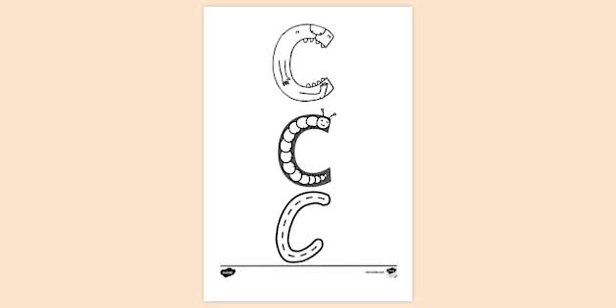 Letter C Colouring Page | Colouring Sheets (Teacher-Made)