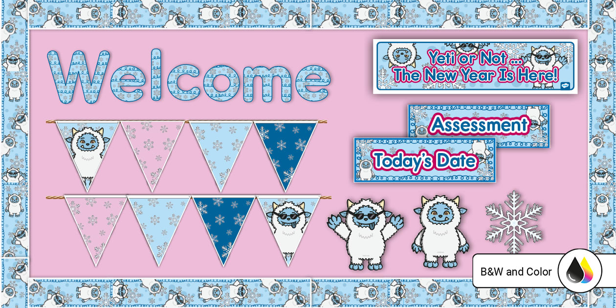 Yeti or Not – The New Year Is Here! Bulletin Board Pack