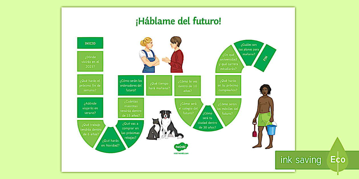 Black and White Tell Me About You Future Tense Board Game - Spanish