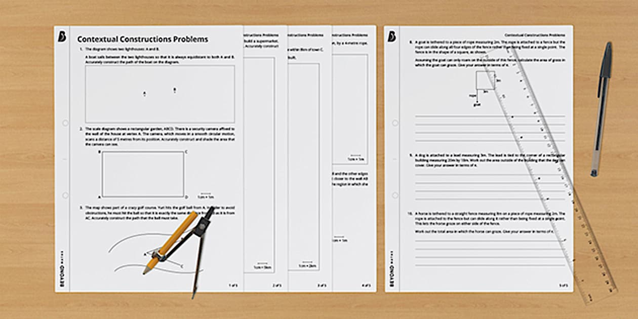 👉 Maths Construction Questions/Problems | KS3 Maths | Beyond