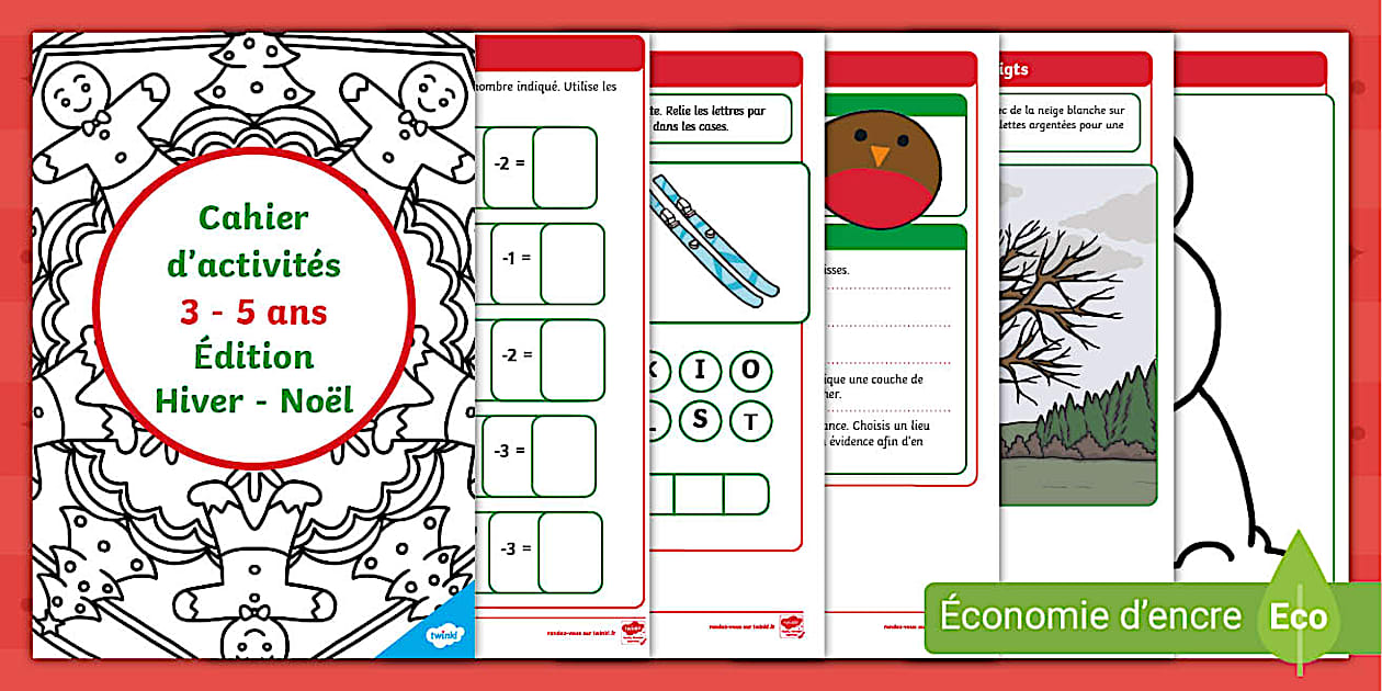 Cahier d'activités 3-5 ans - Edition hiver et Noël