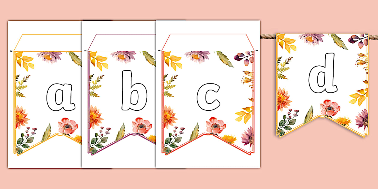 Wildflower Botanical Themed Editable Display Bunting
