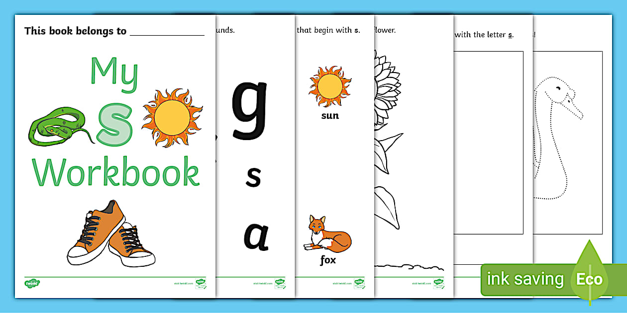 My Letter 's' Workbook (K1)