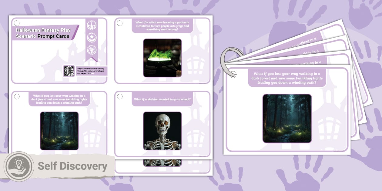 Halloween Fantasy Play Scenario Prompt Cards (teacher made)