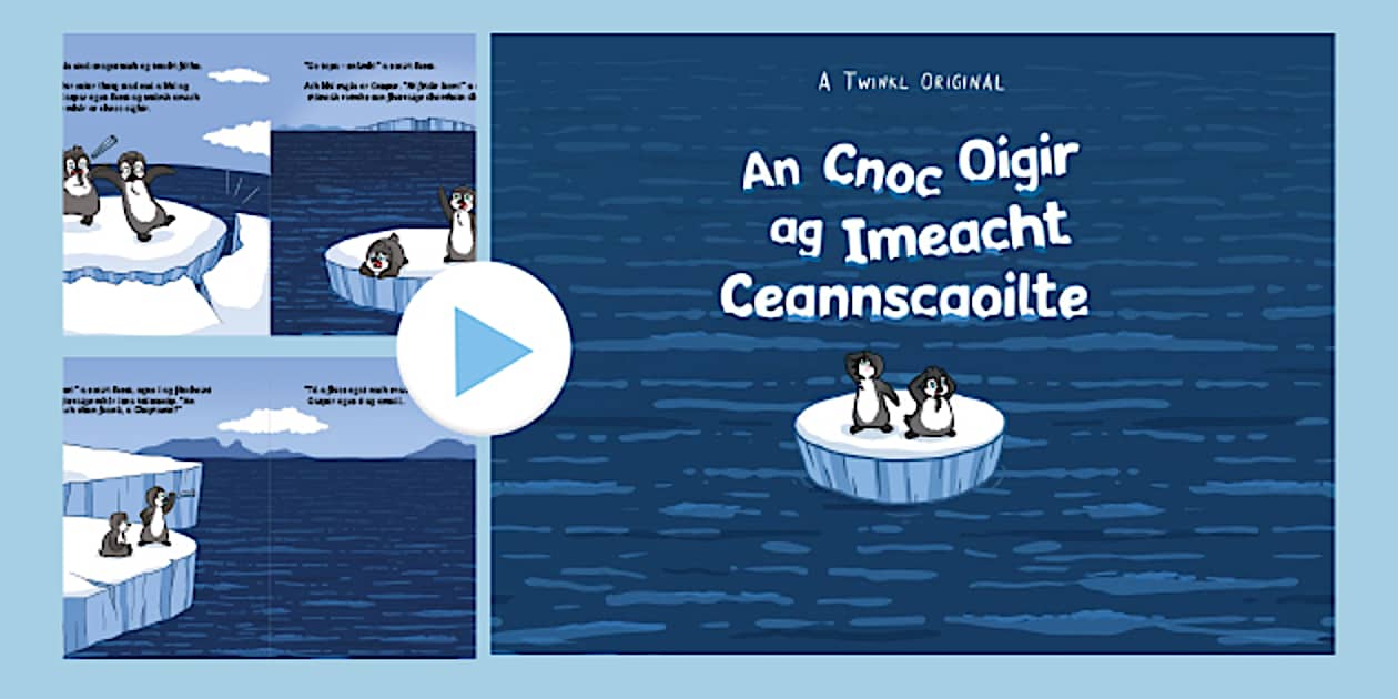 The Runaway Iceberg Story PowerPoint Gaeilge (teacher made)
