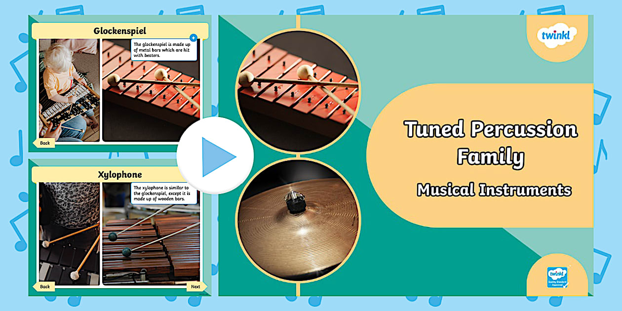 👉 Tuned Percussion Musical Instrument Photo Powerpoint
