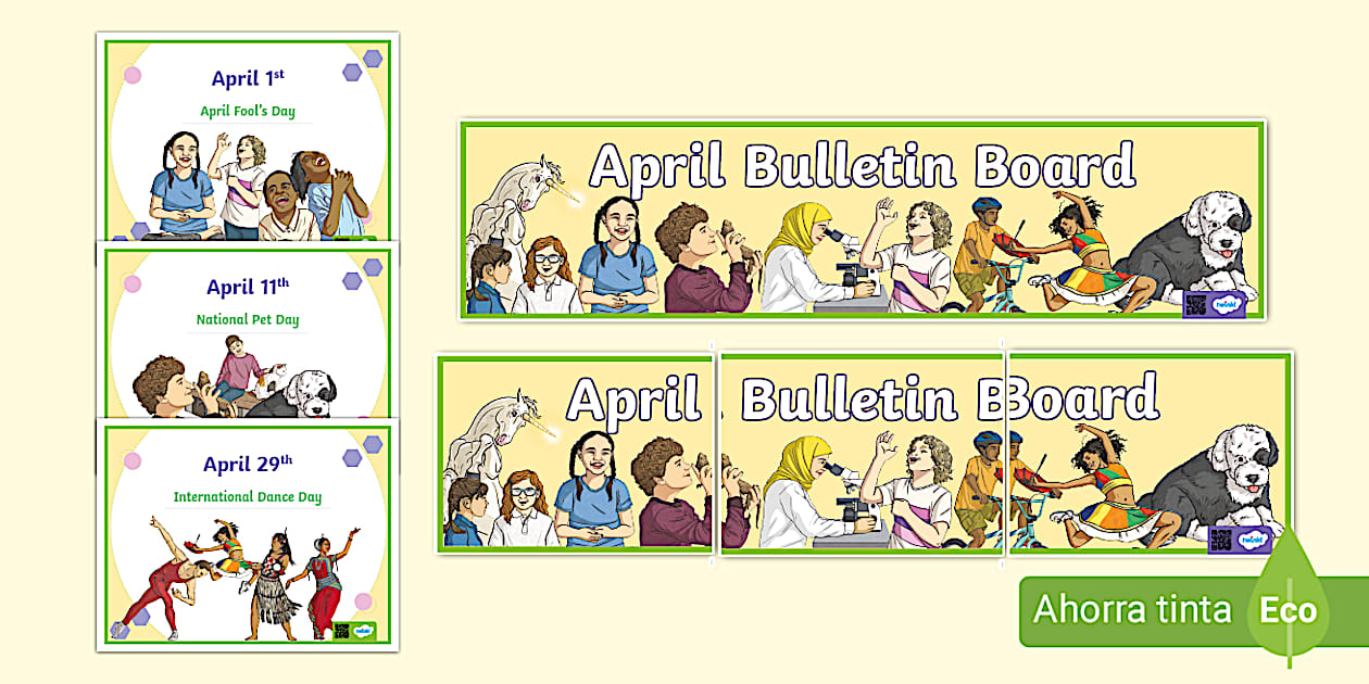 April Bulletin Board (Teacher-Made) - Twinkl