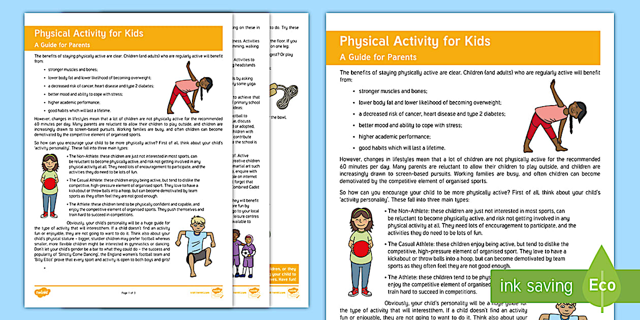 Physical Activities for Children: A Guide for Parents