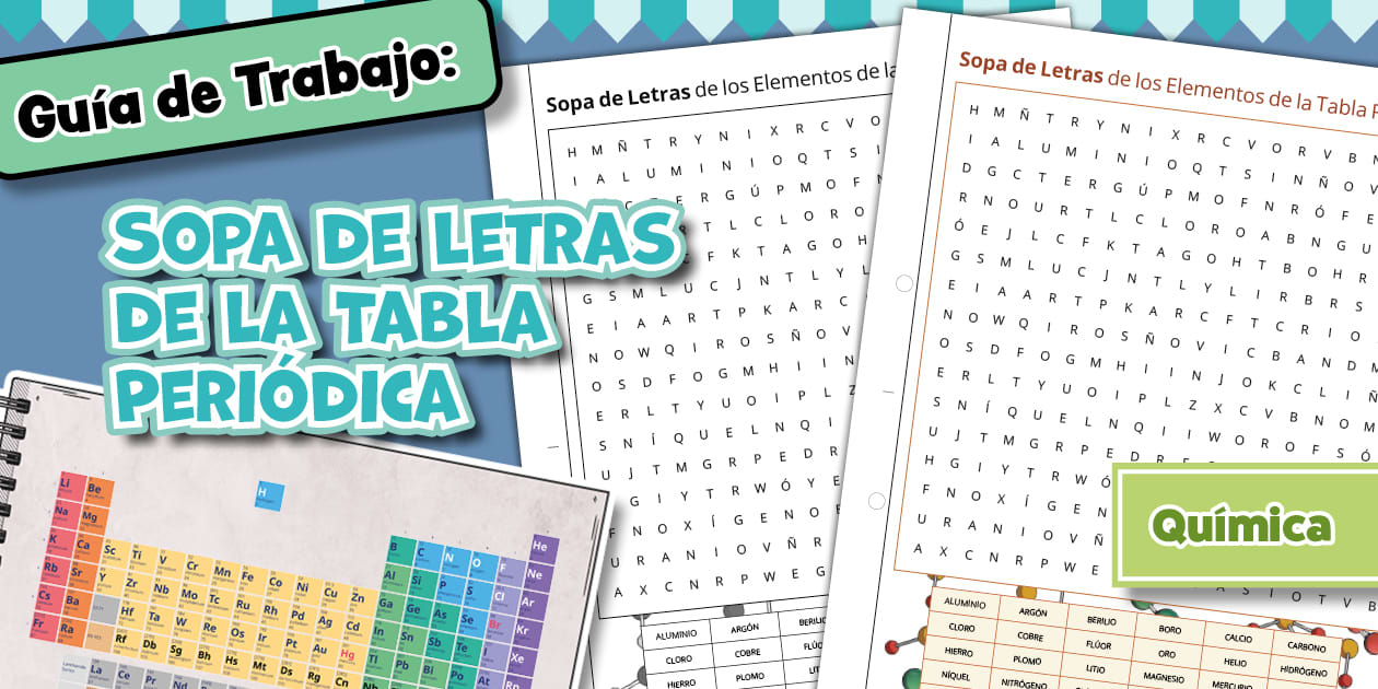 Sopa | Letras | Elementos | Tabla | Periódica