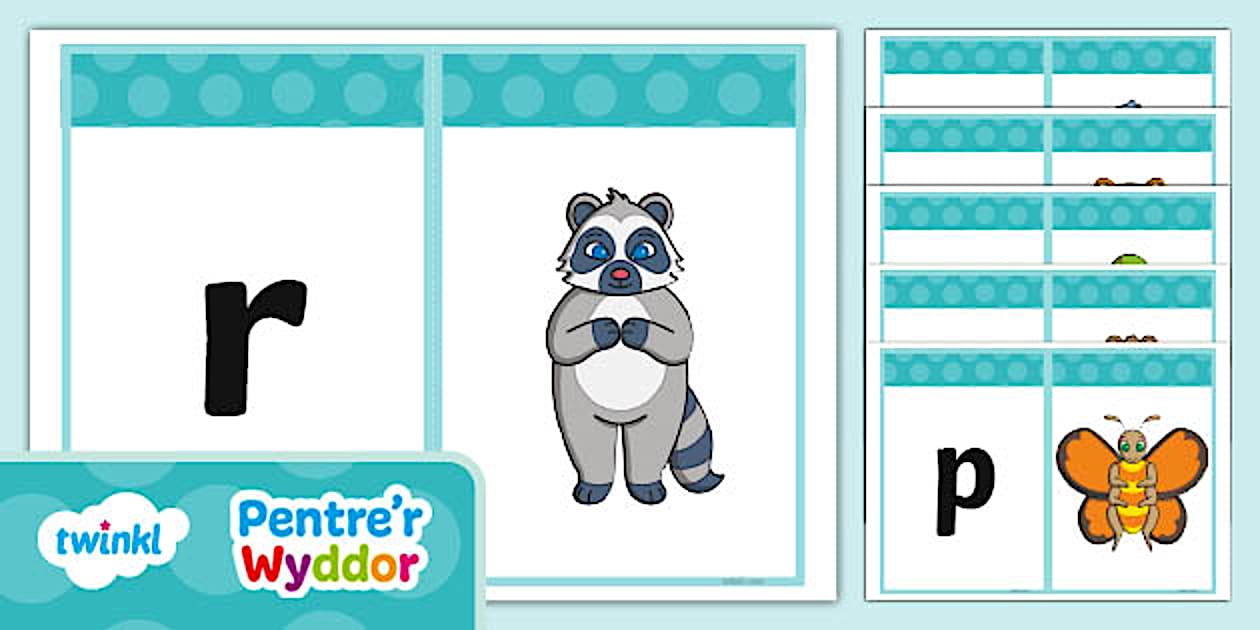 Pentre’r Wyddor: Cardiau Llythrennau Teulu 1 | Twinkl Cymru