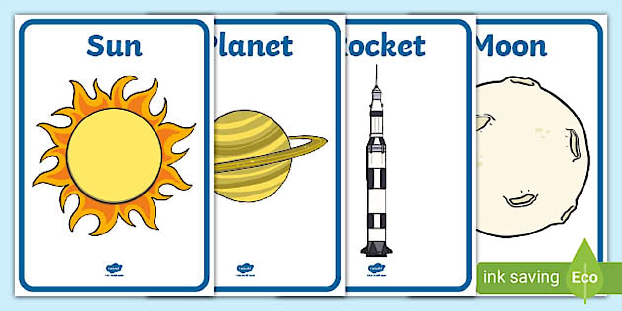 Space Display Posters (teacher made) - Twinkl