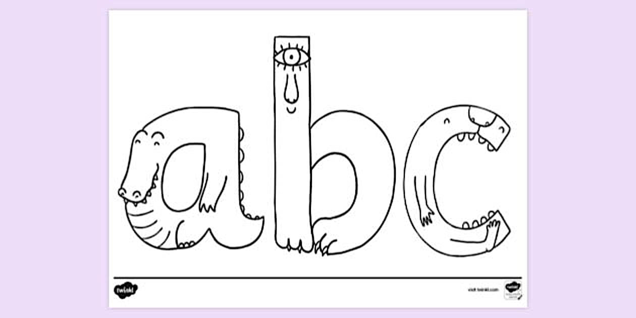 ABC Colouring Page - KS1 Resources (Teacher-Made) - Twinkl