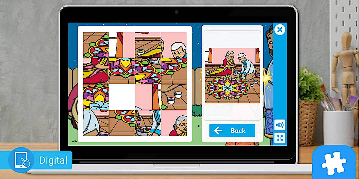 Interactive Diwali Picture Slider Puzzle Game | Twinkl Go!