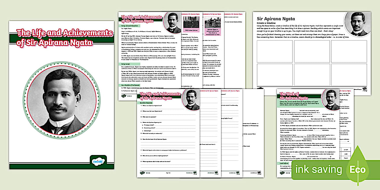Year 5-8 Apirana Ngata Activity Pack (teacher made) - Twinkl