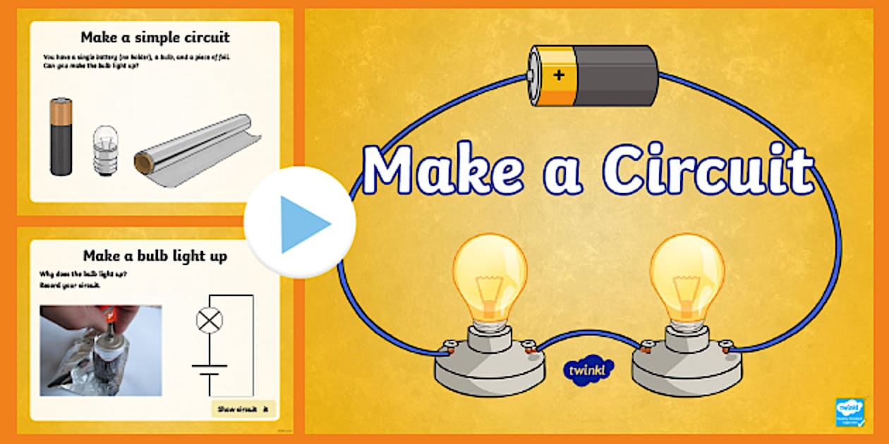 Make a Circuit Worksheet PowerPoint for 3rd-5th Grade