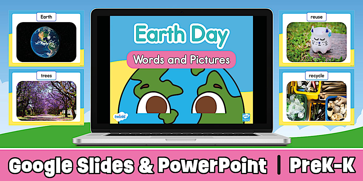 Earth Day Words and Pictures Google Slides & PowerPoint