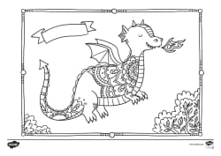 Dragons Mindfulness Colouring Sheets - Health & Wellbeing