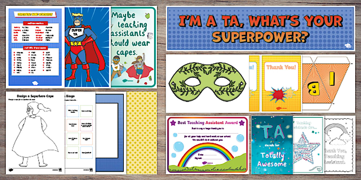Superhero TA Appreciation Pack | Twinkl Party