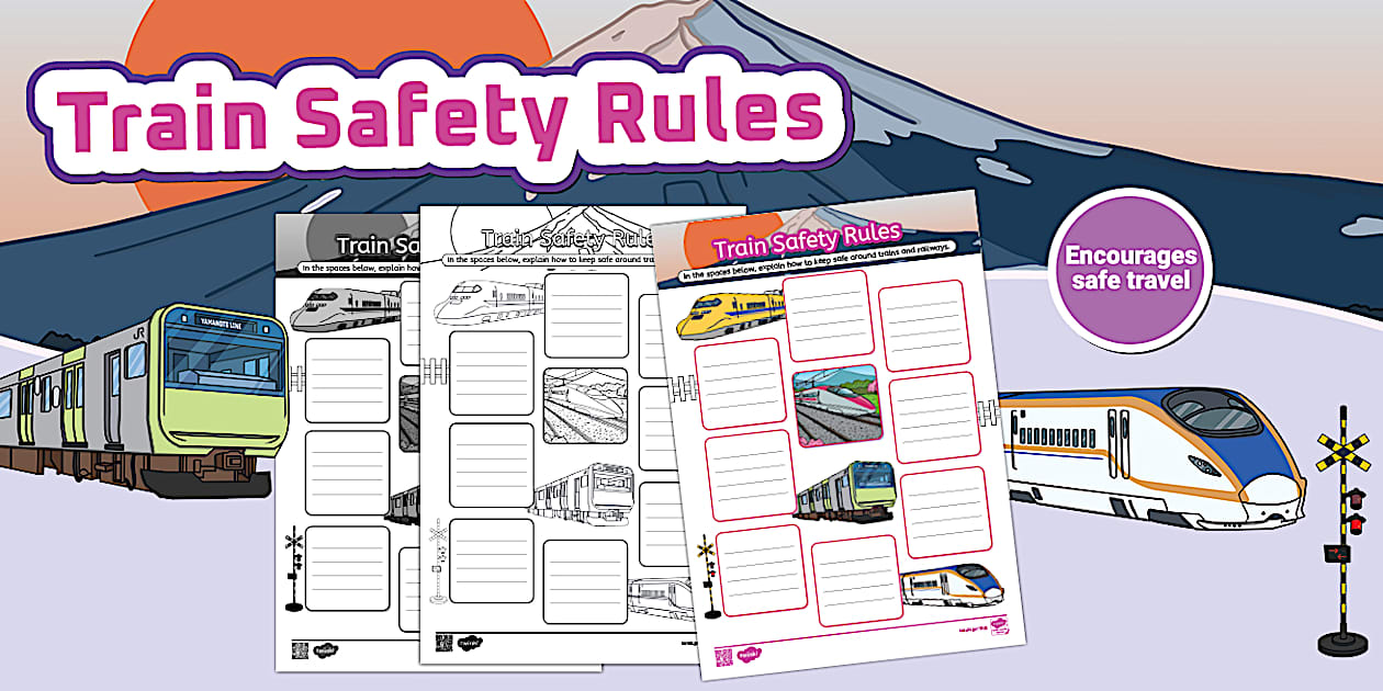 * NEW * Train Safety Rules Writing Template