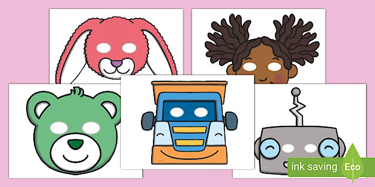 Level 1 Character Role-Play Masks (Teacher-Made) - Twinkl