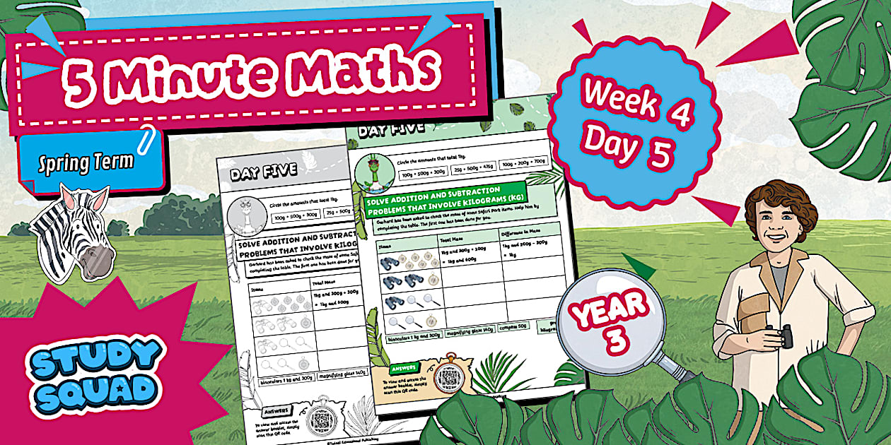 👉 Study Squad 5 Minute Maths - Year 3 Spring - Week 4 Day 5