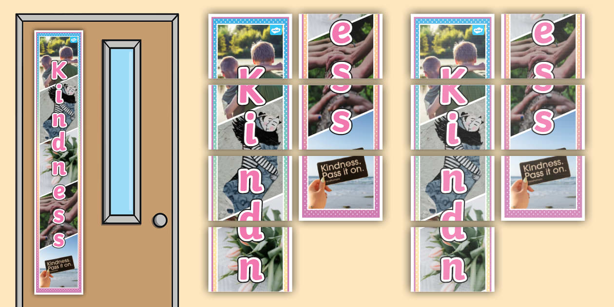 Kindness Photo Vertical Door Display Banner