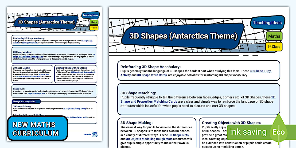3D Shapes Antarctica Theme Teaching Ideas | Twinkl Ireland