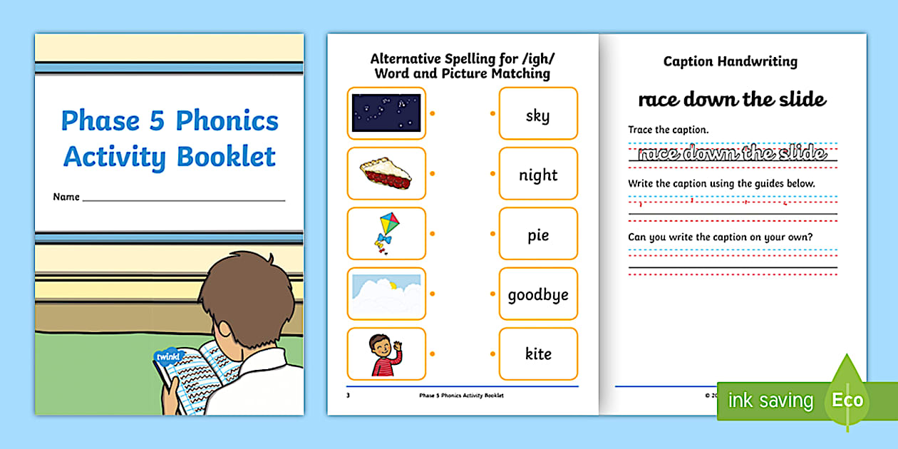 Phase 5 Phonics Letters and Sounds Activity Booklet - Twinkl