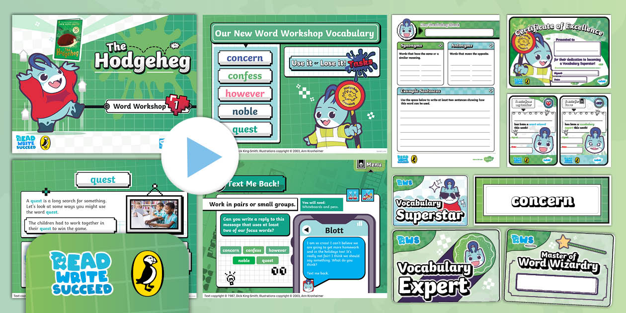 FREE! - The Hodgeheg Word Workshop 1 [LKS2] - Twinkl