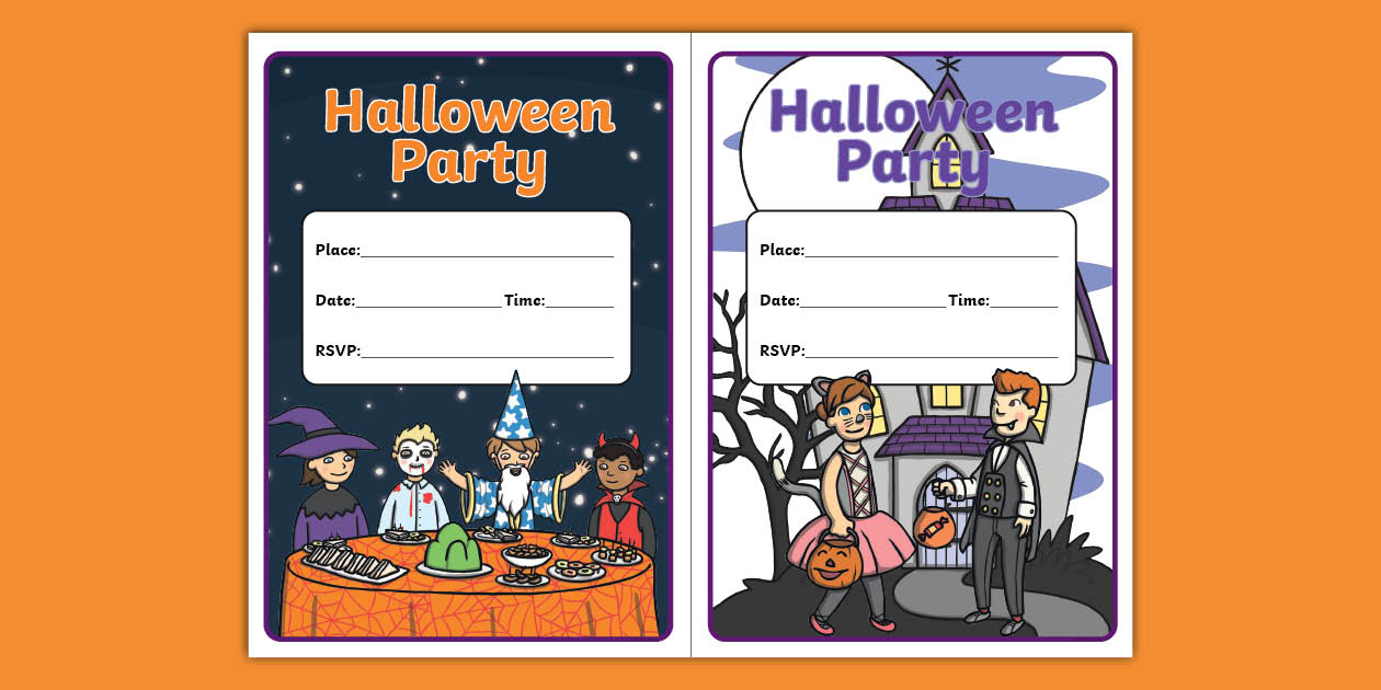 EYFS Halloween party invitations | Easy to print | Twinkl