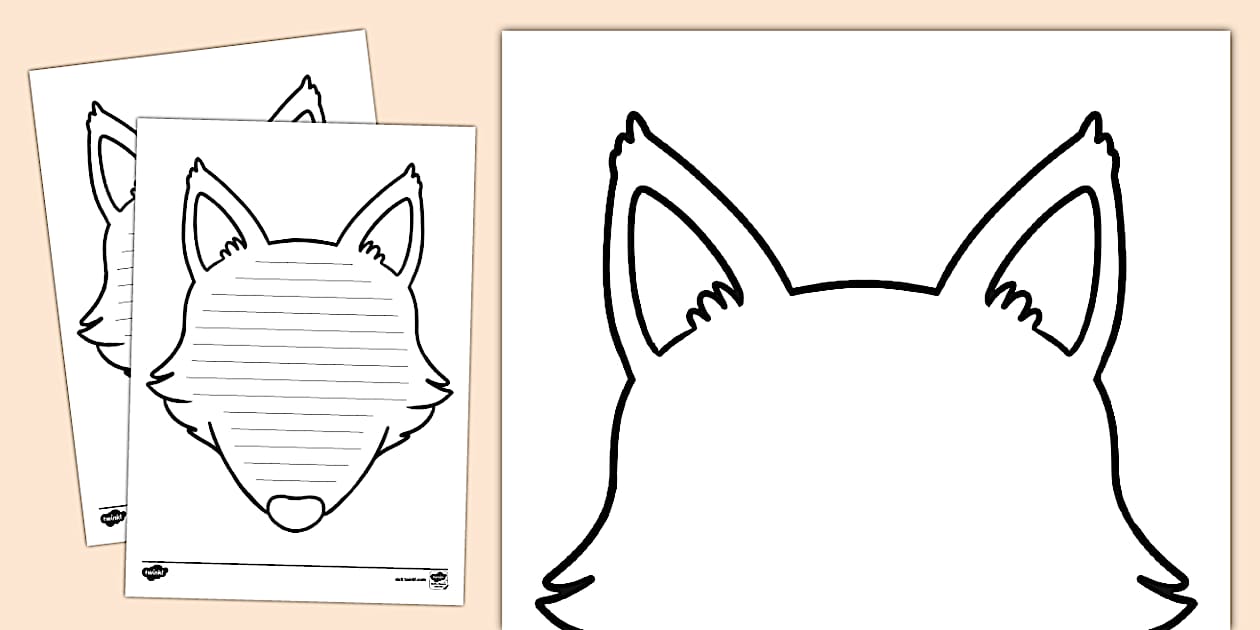 Fox Face Writing Template (teacher made) - Twinkl
