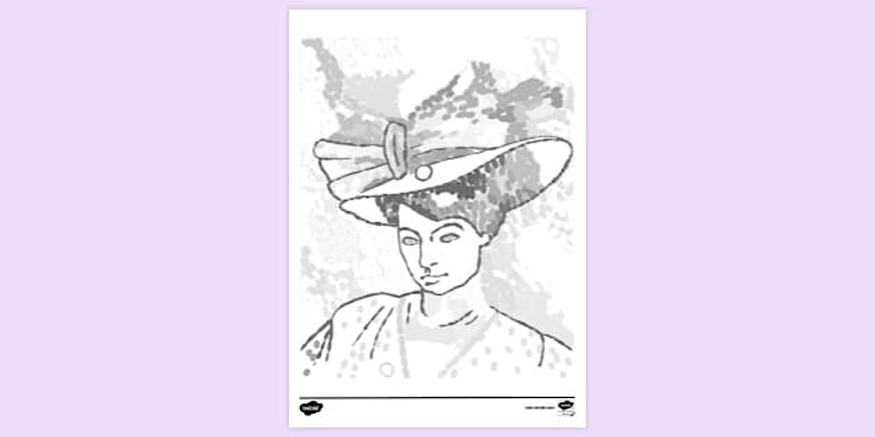 Neo-Impressionism Colouring Sheet | Colouring Sheet - Twinkl