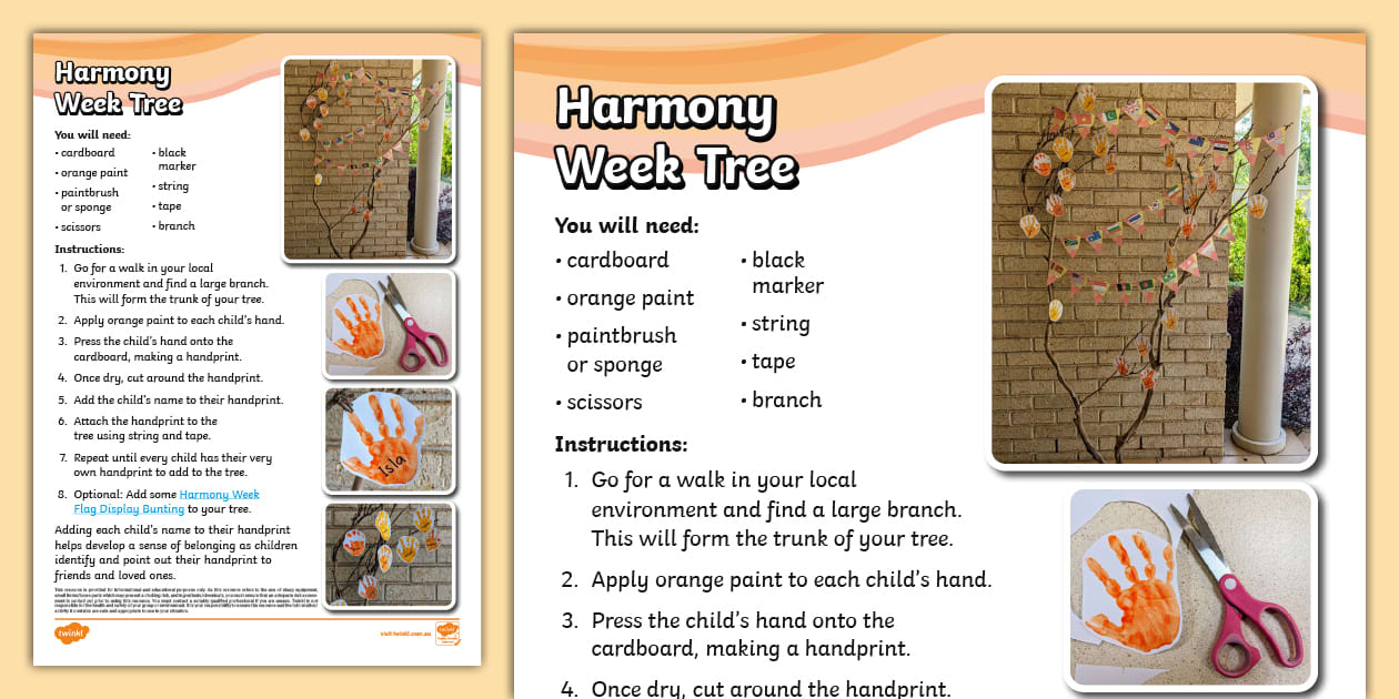 Harmony Week Tree (teacher made) - Twinkl