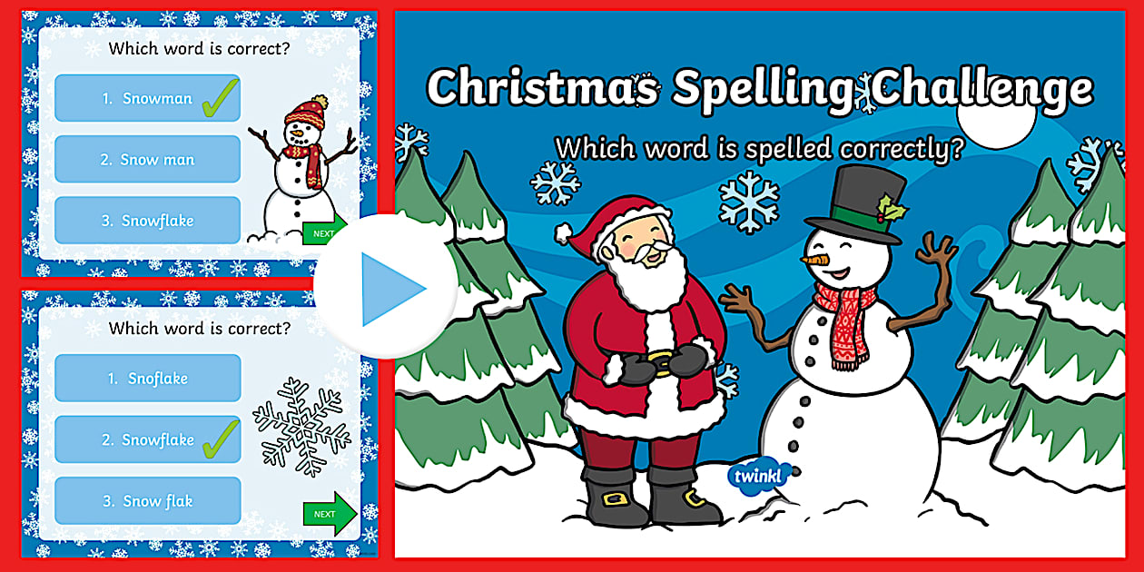 Christmas Spelling PowerPoint Game for Kids | Twinkl USA