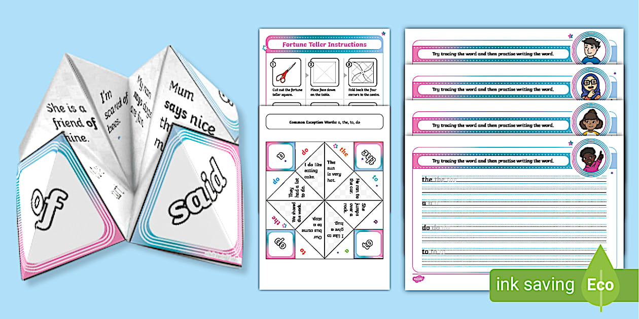 Year 1 Handwriting Fortune Teller Activity Pack - Twinkl