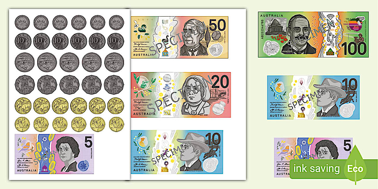 Australian Money | Printable Currency for Classrooms