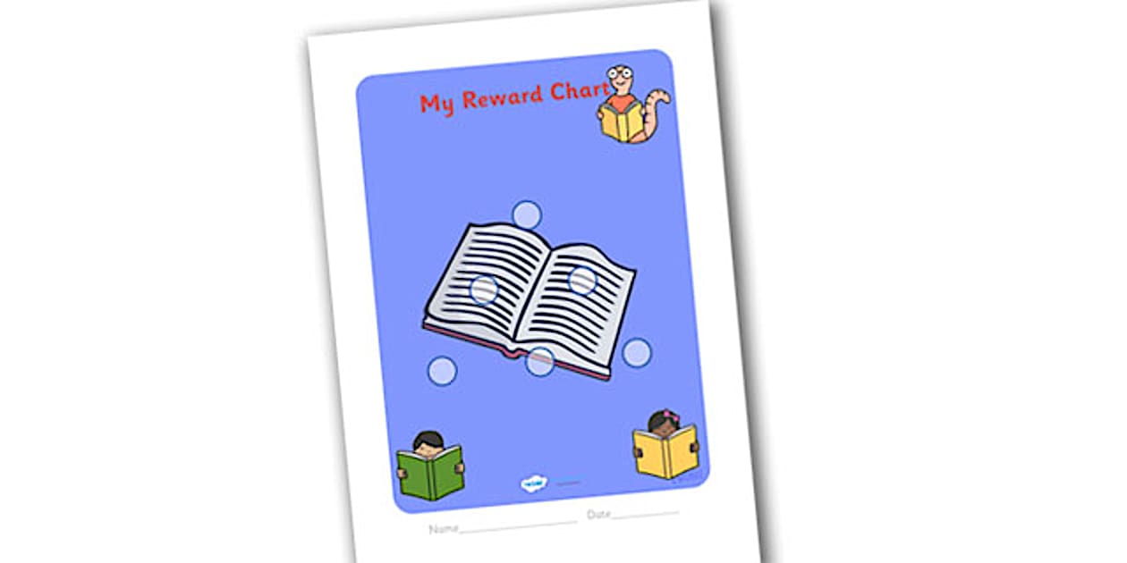Editable Literacy Themed Sticker Reward Chart 15mm - Twinkl