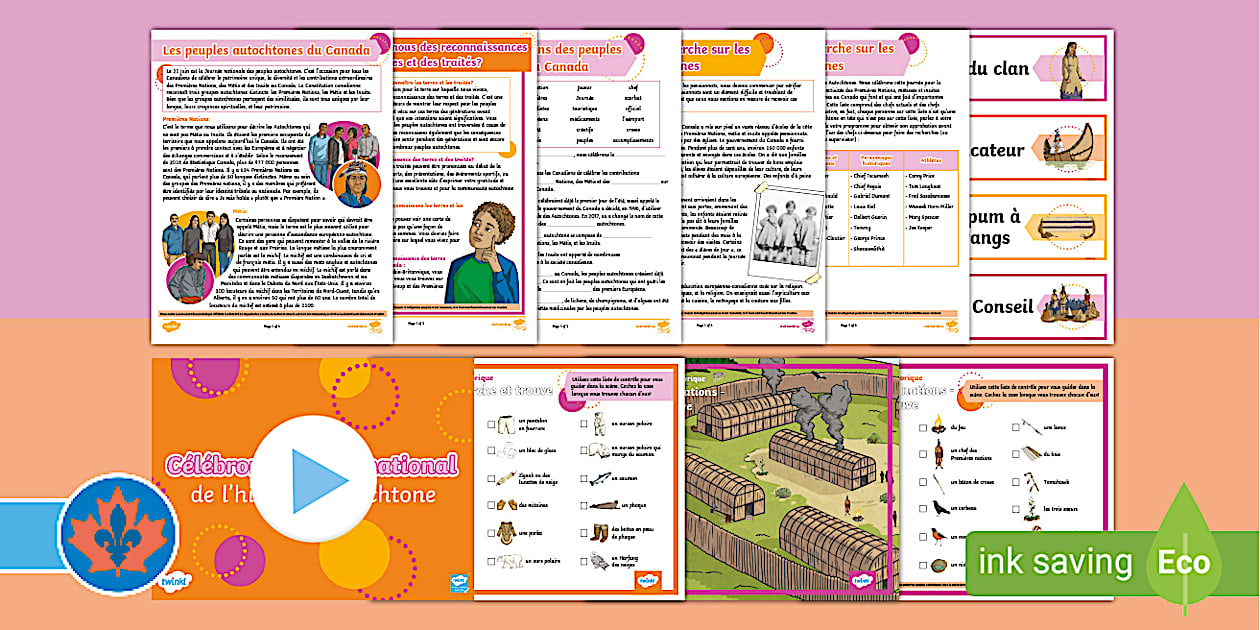 National Indigenous History Month Activity Pack French