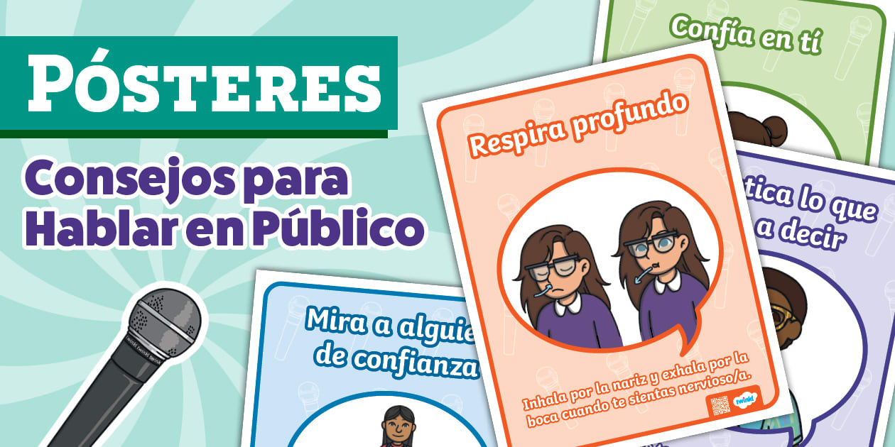 Pósteres | Hablar en Público | Lenguaje | Educación Básica