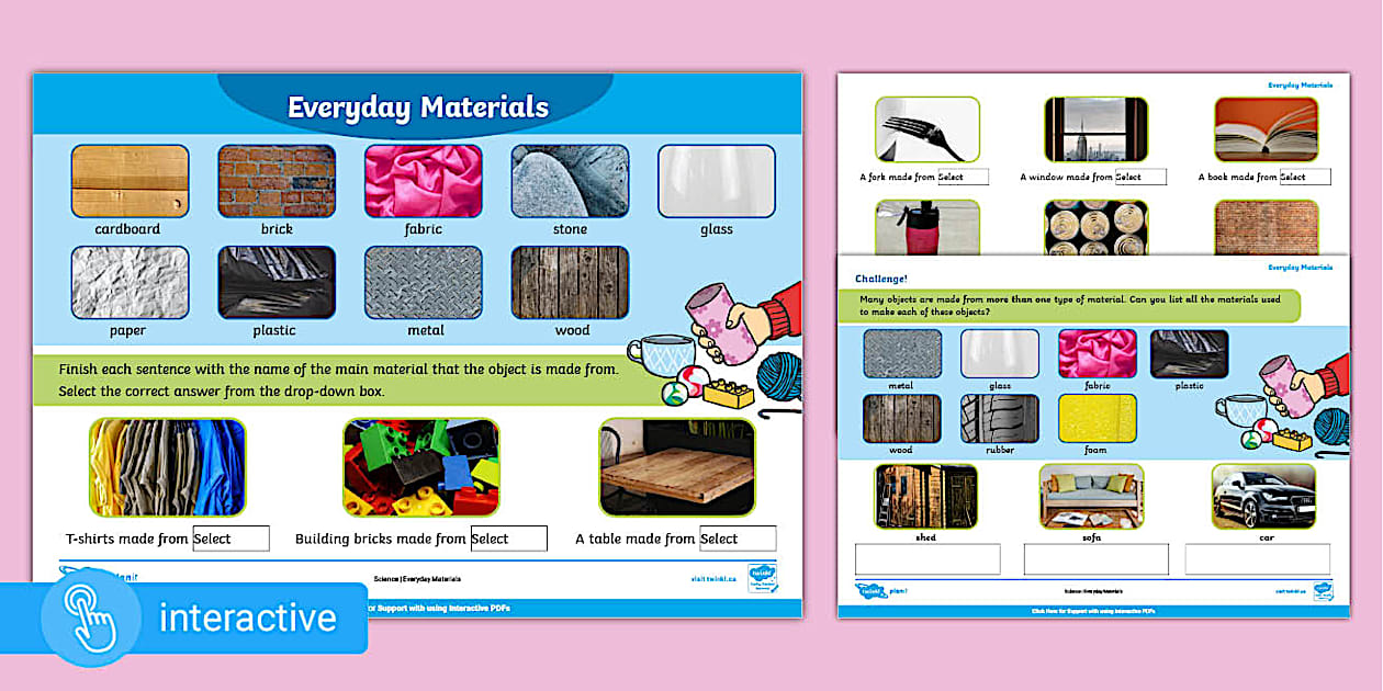 Interactive Science Activity Discovering Everyday Materials
