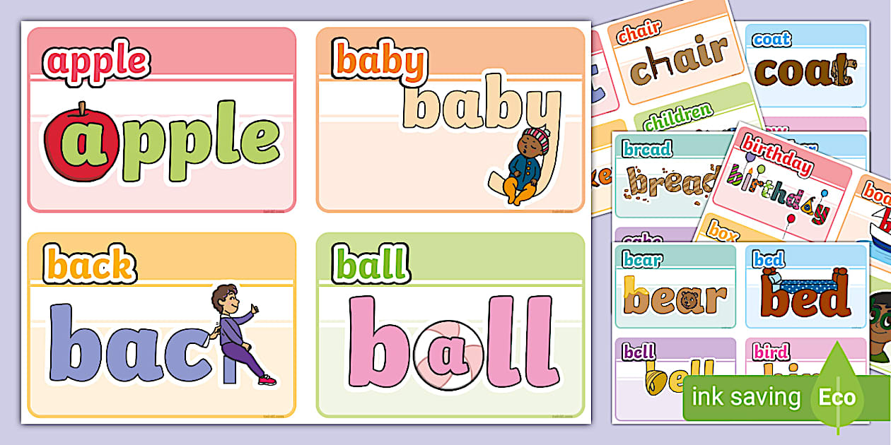 High-Frequency Nouns Word & Picture Cards (teacher made)