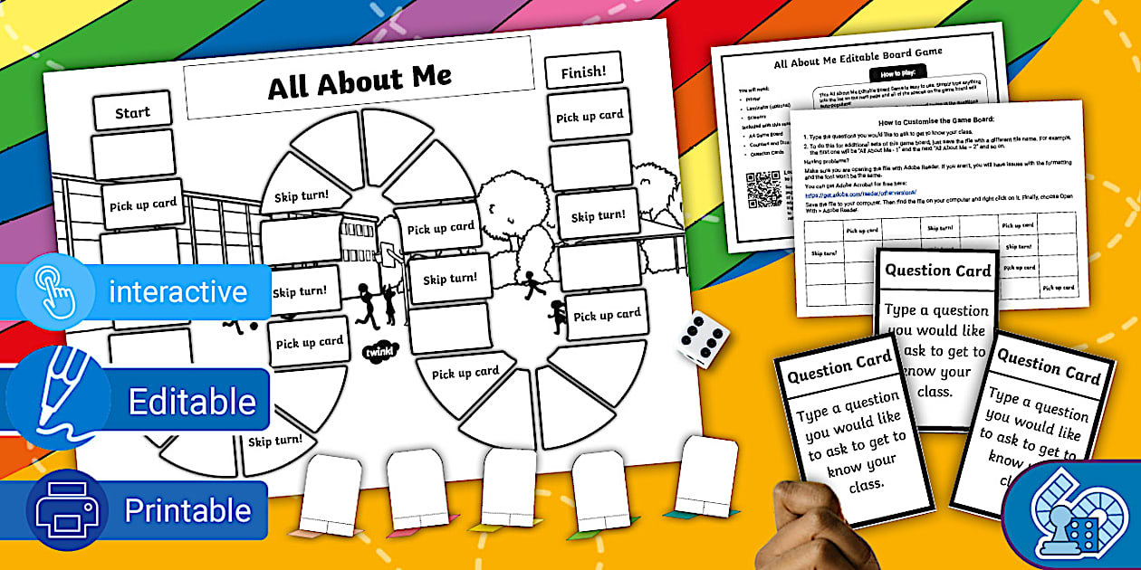 All About Me Personal Information Game | Twinkl Plus