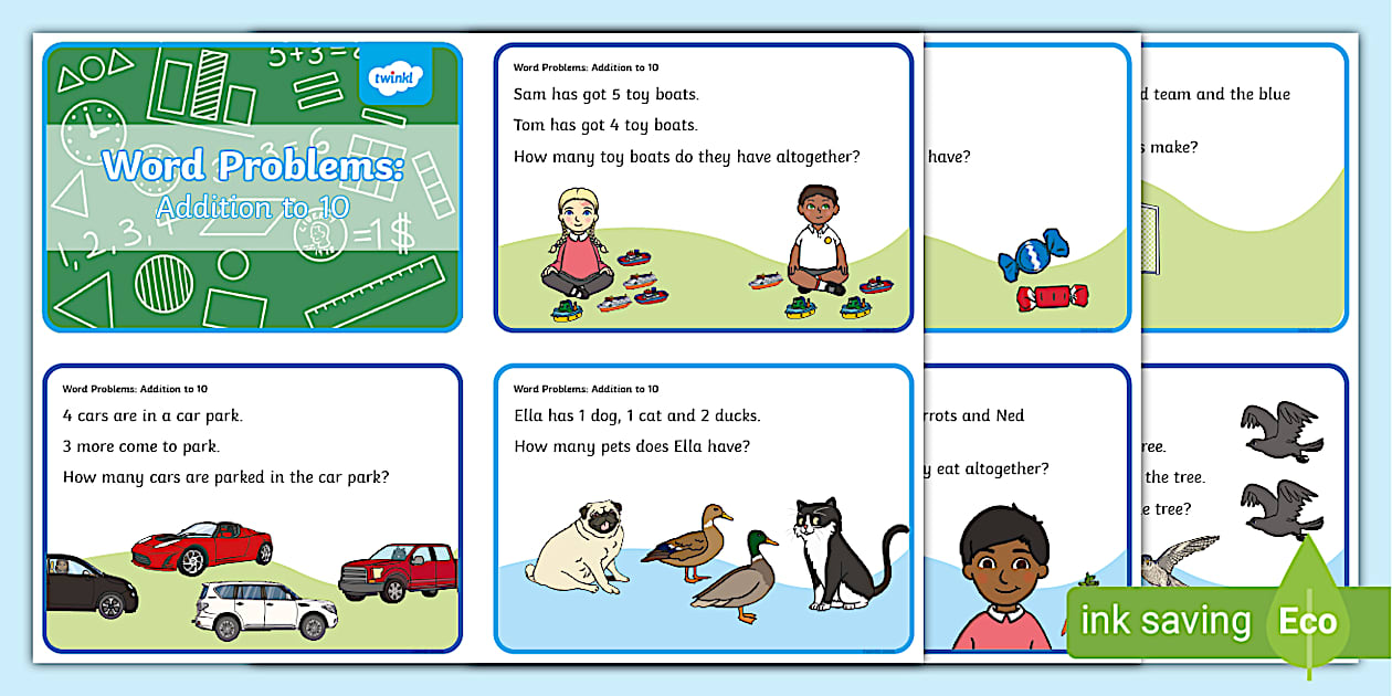 👉 Addition Word Problems 0-10 - Twinkl KS1 maths - Twinkl
