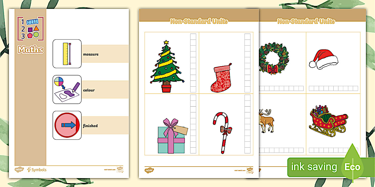 SEND Structured Steps Christmas-themed Measuring Using Non-Standard Units