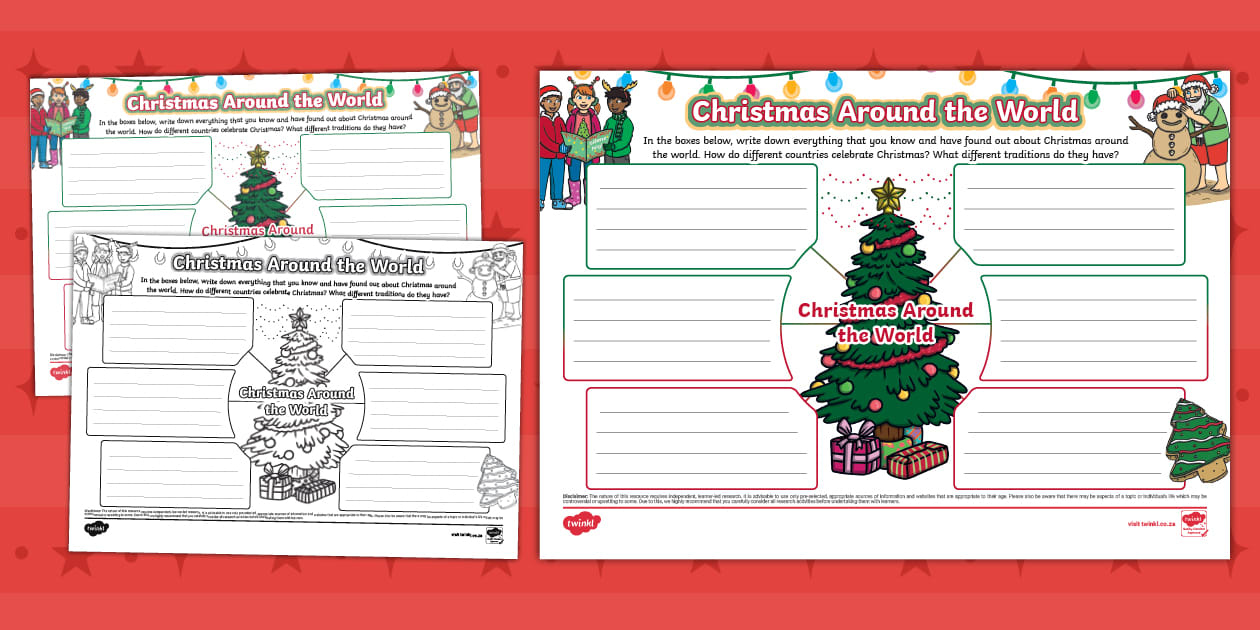 Christmas Around the World Mind Map - Twinkl